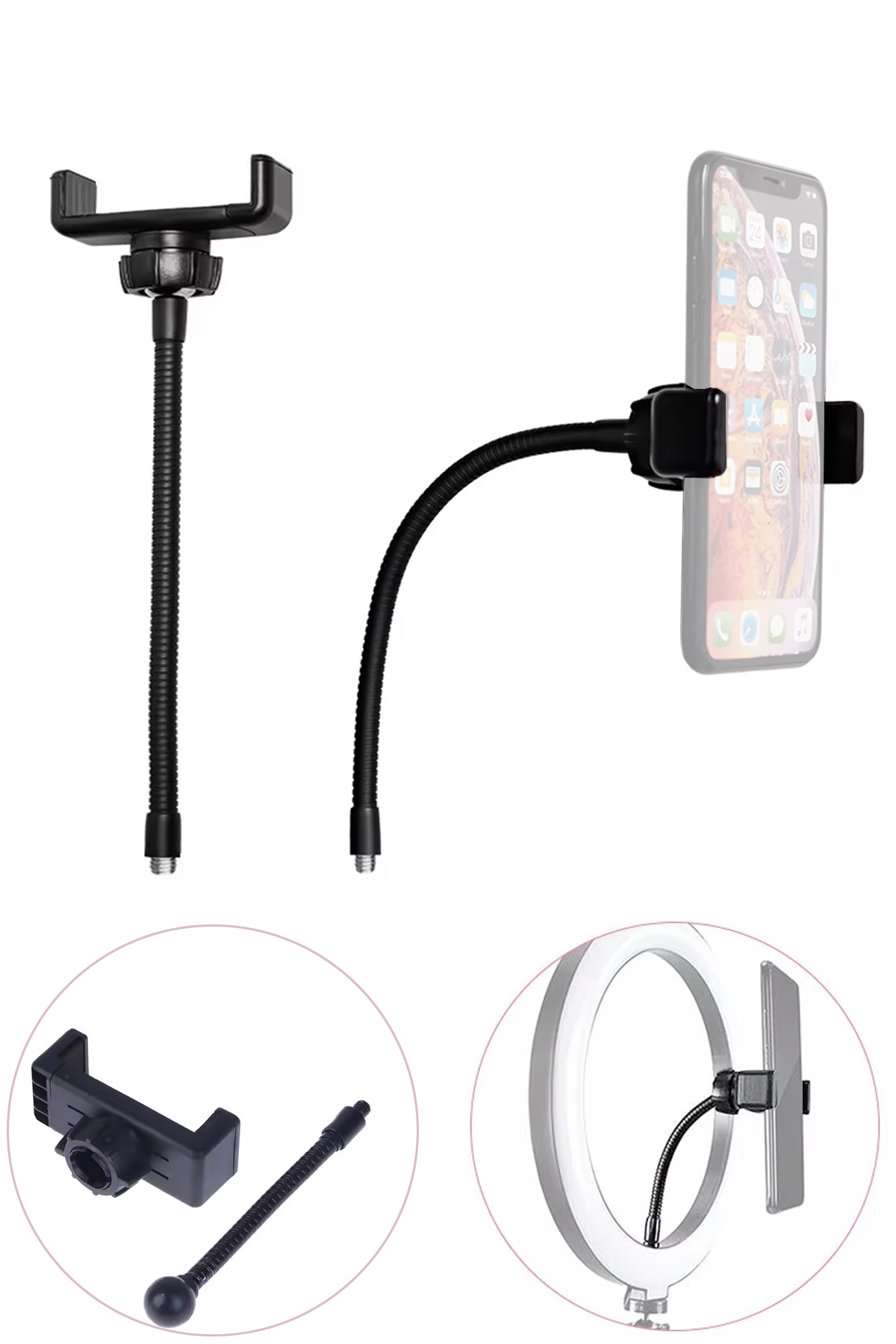 Light Nova Vidalı 360 Rotation Akrobat Telefon Tutucu Ring Light için ...