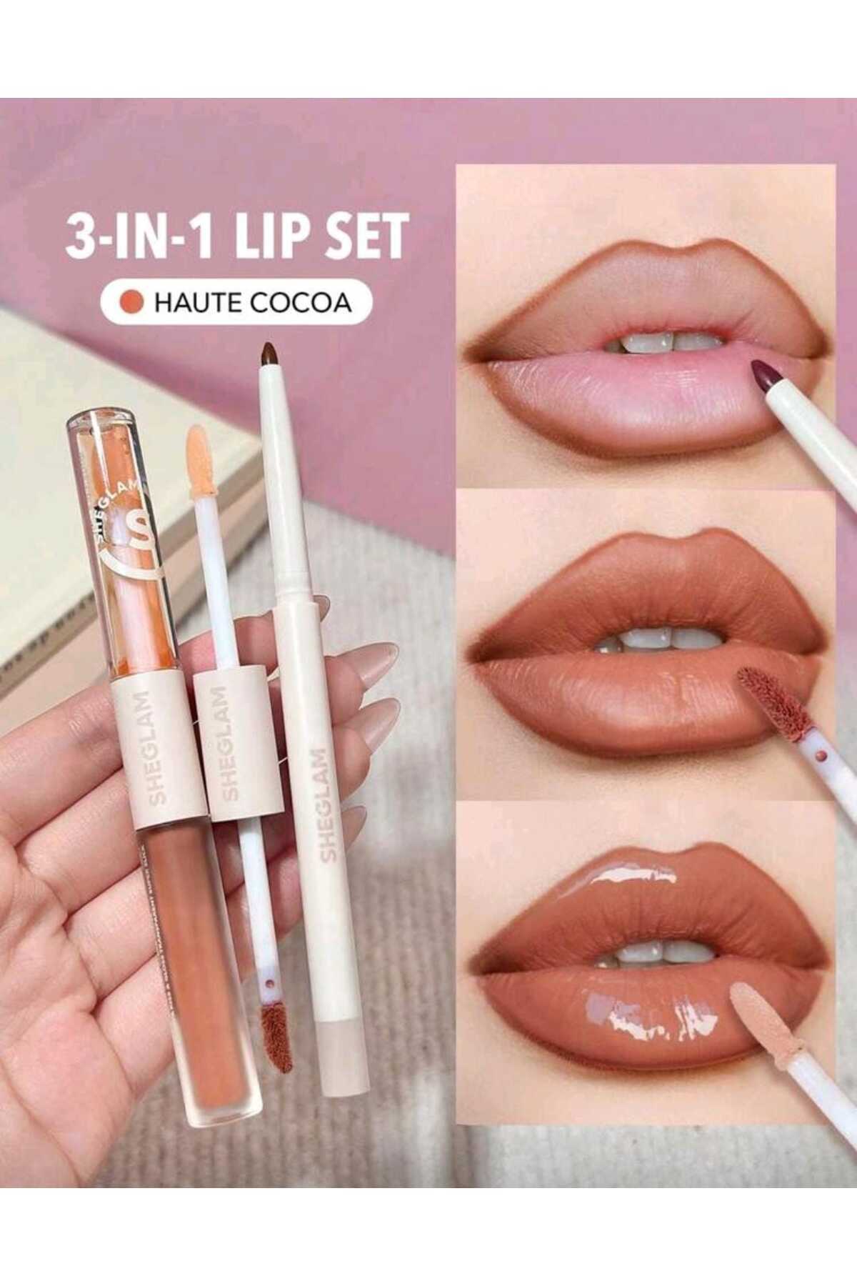 SHEGLAM SOFT 90'S GLAM LIP LINER AND LIP DUO SET- 3in1 - Fiyatı, Yorumları