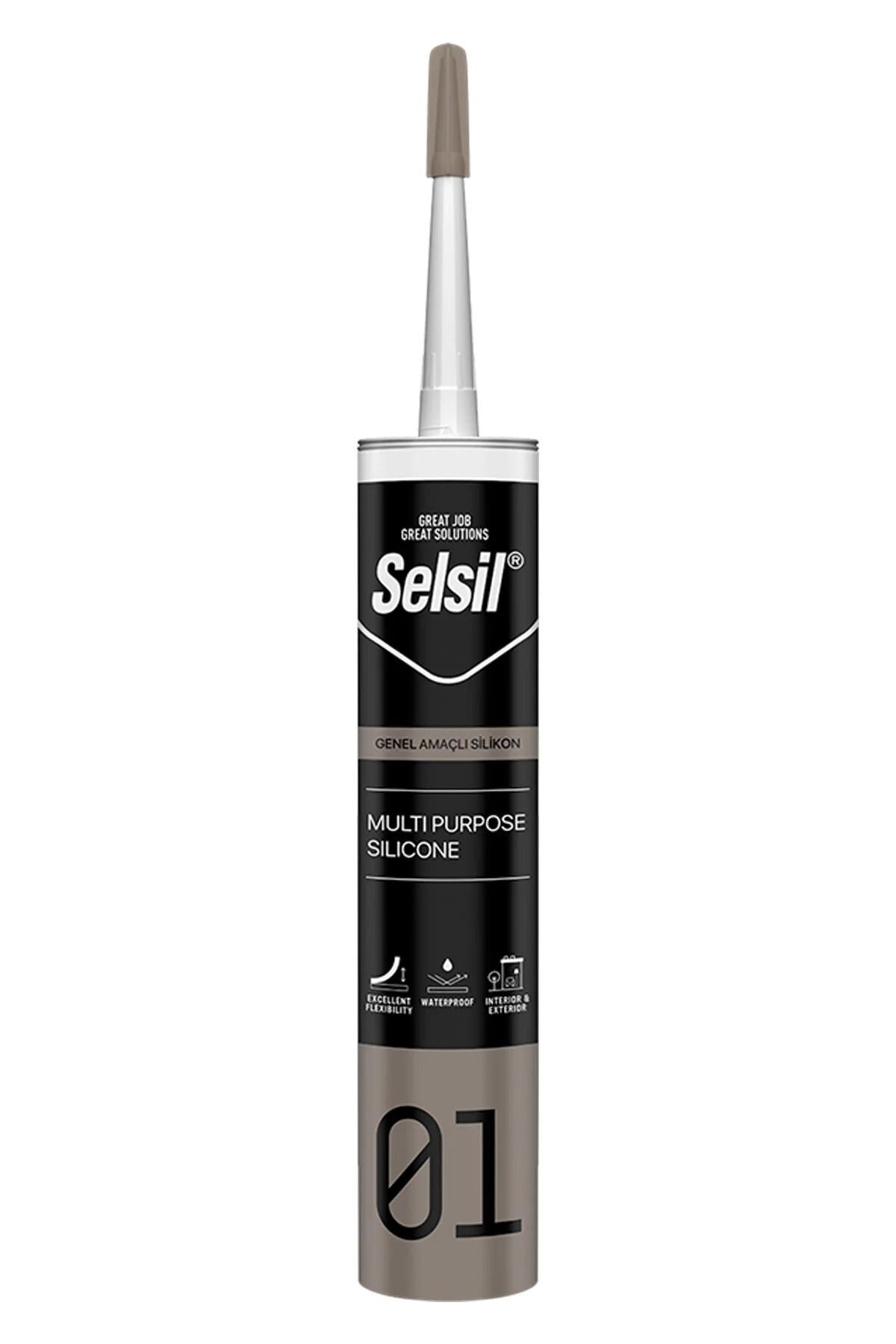 Selsil Genel Amaçlı Antrasit Gri Silikon 280 gr - Fiyatı, Yorumları