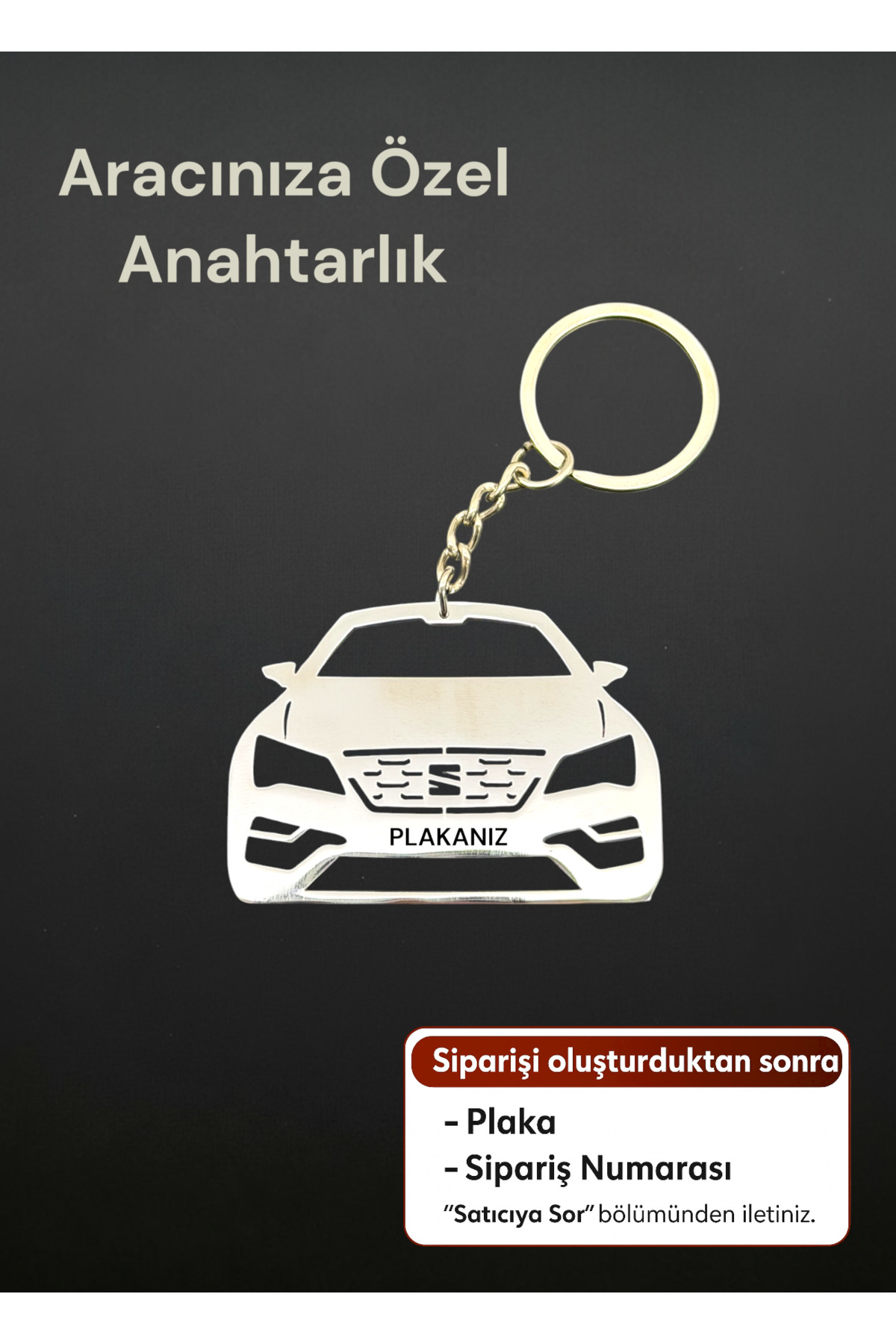 Prodof Plakanıza Özel Seat Leon Paslanmaz Çelik Anahtarlık - Fiyatı ...