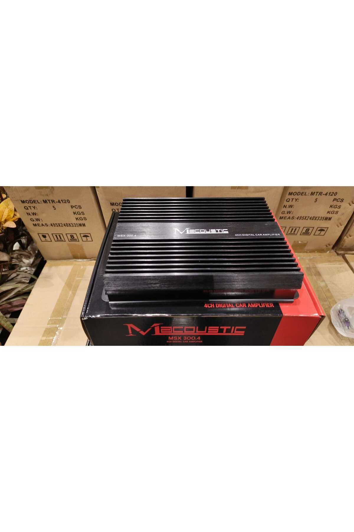 MACOUSTİC MSX 300.4 300 RMS 4 KANAL OTO AMFİ - Fiyatı, Yorumları