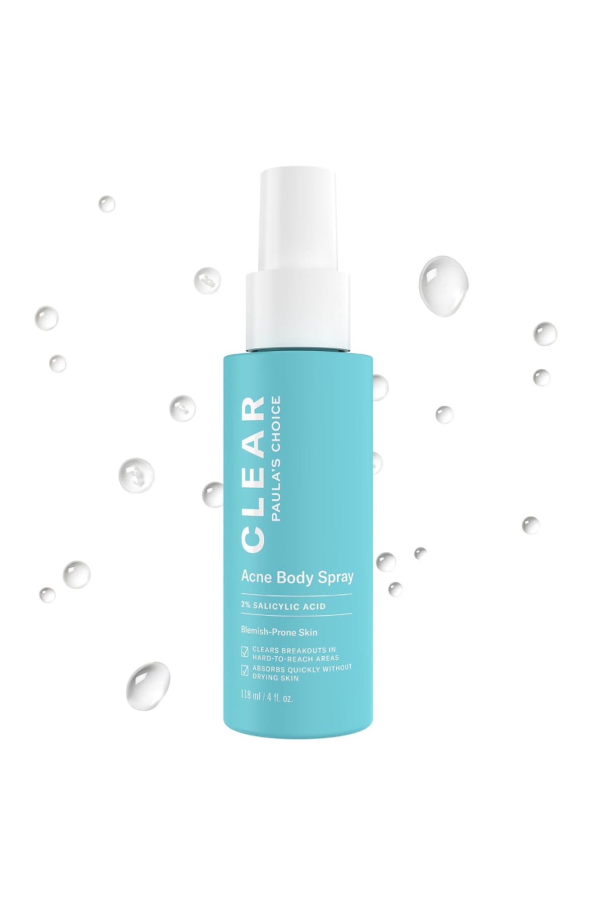Paulas Choice CLEAR Exfoliating Back & Body Acne Spray, Bacne Spray ...