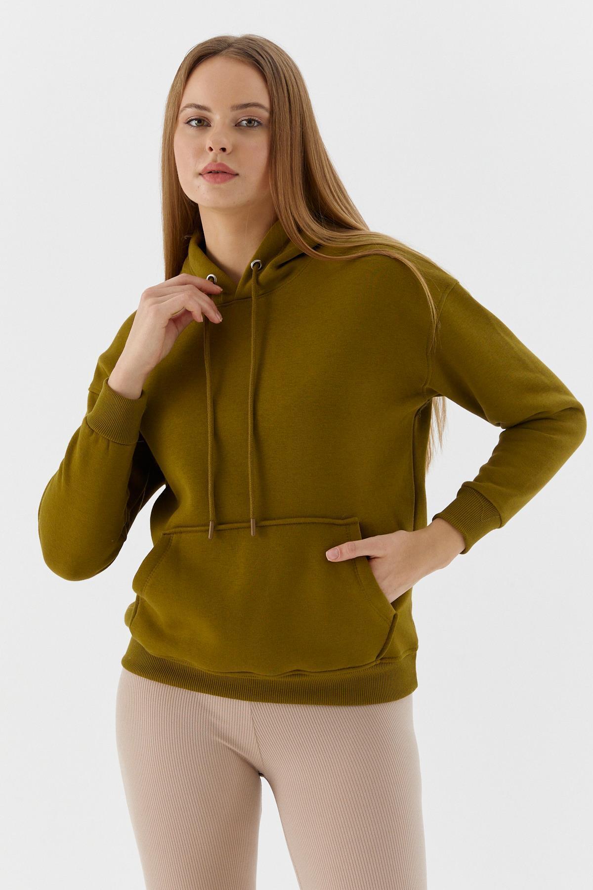 Shopping Shop Önü Cepli Kapüşonlu Sweatshirt YAG YESILI - Fiyatı, Yorumları