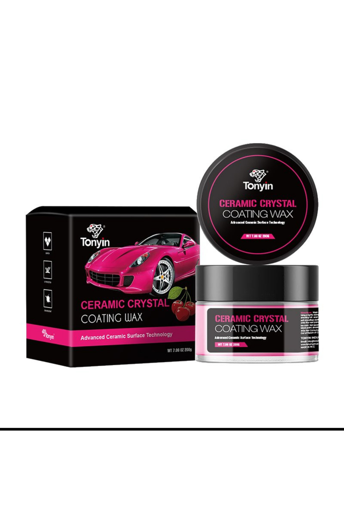 TONYİN Ceramic Crystal Coating Wax Cherry – Tüm Renk Araçlara Uygun ...