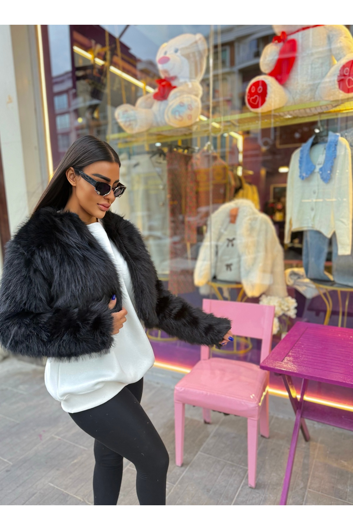 SELEN CAN BOUTIQUE Crop Peluş Manto - Fiyatı, Yorumları