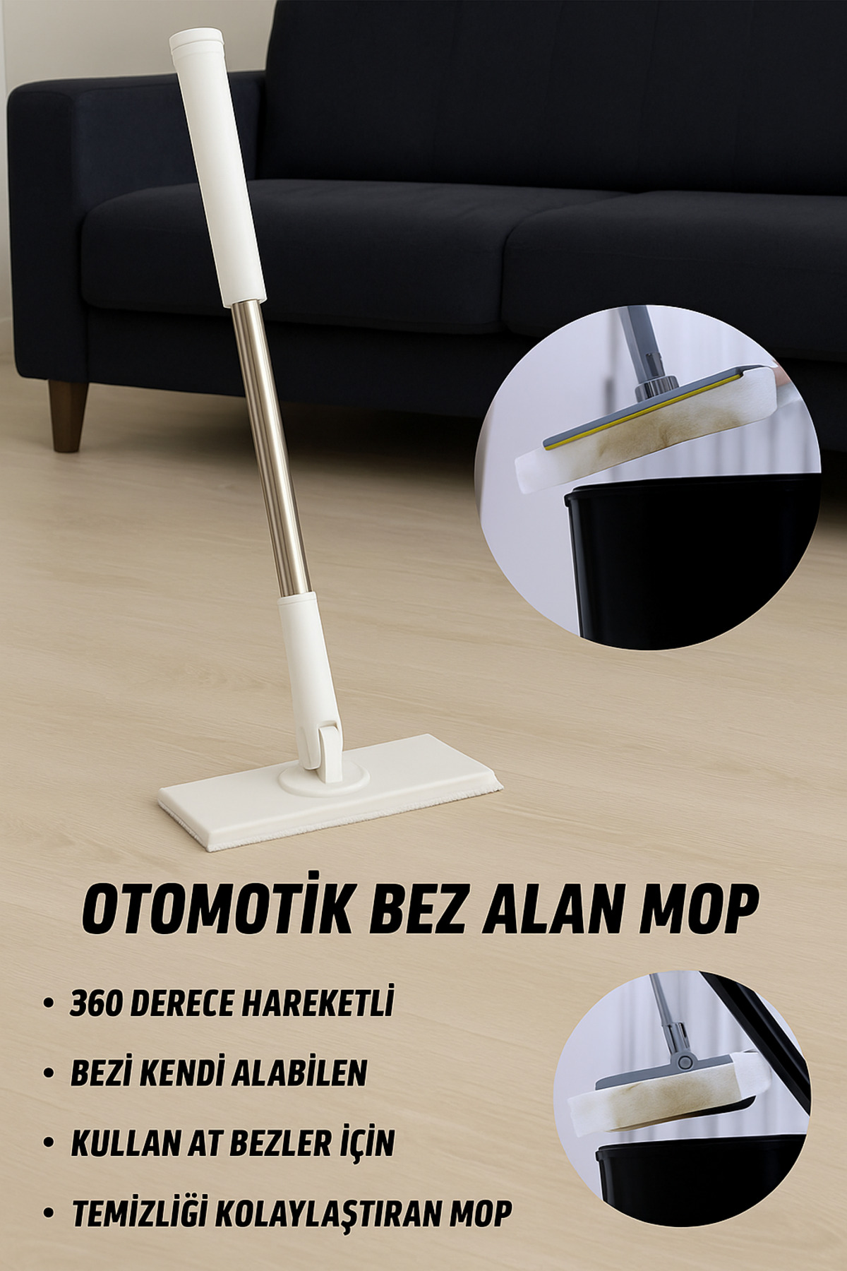 ESTİ Bezleri Kendi Alabilen Akıllı Mop – El Değmeden Bezi Atan ve Cam ...