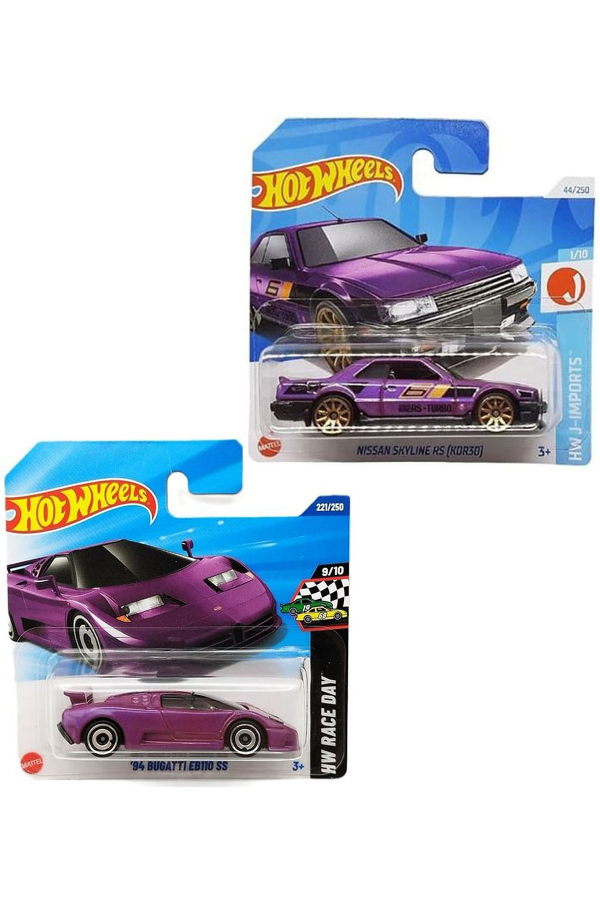 HOT WHEELS 2 Araç Set - '94 Bugatti EB110 SS & Nissan Skyline RS KDR30 ...