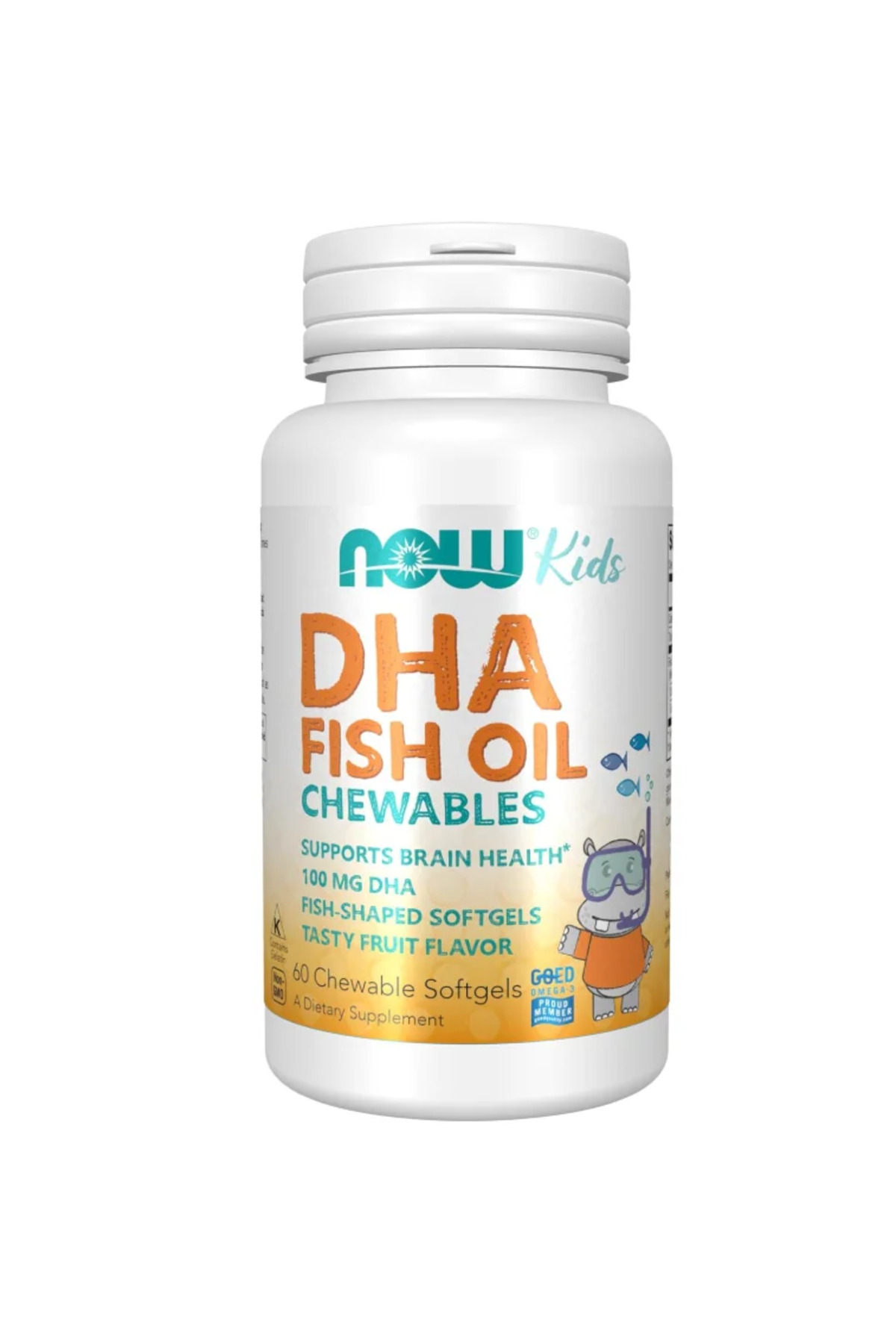 Now Foods Supplements, DHA Kids 100 mg, Supports Brain Health*, Fruit ...