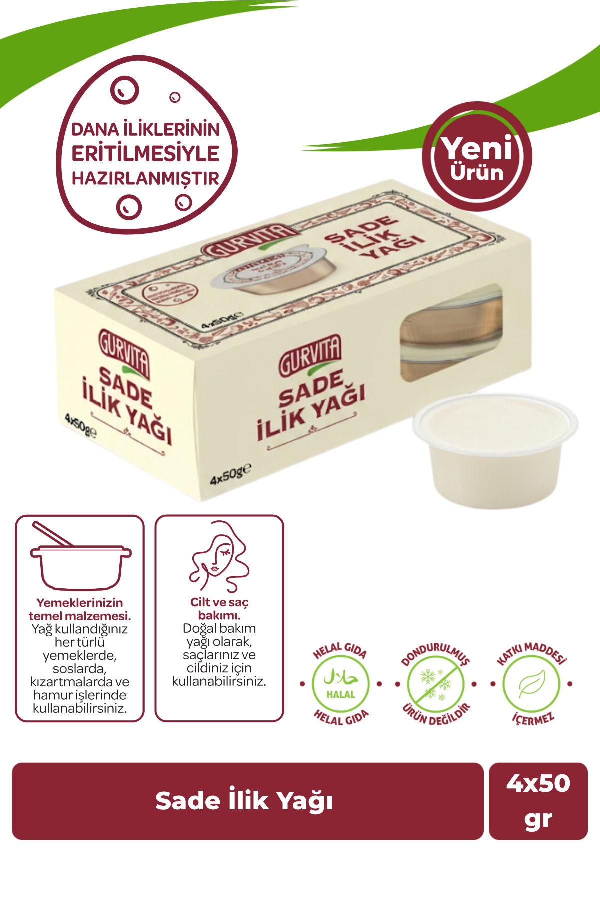 Gurvita Sade İlik Yağı 50 Gr 4 Adet - Fiyatı, Yorumları