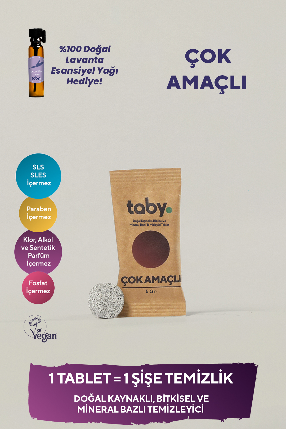 TABY Doğal Kaynaklı Bitkisel ve Mineral Bazlı Çok Amaçlı Temizleyici ...