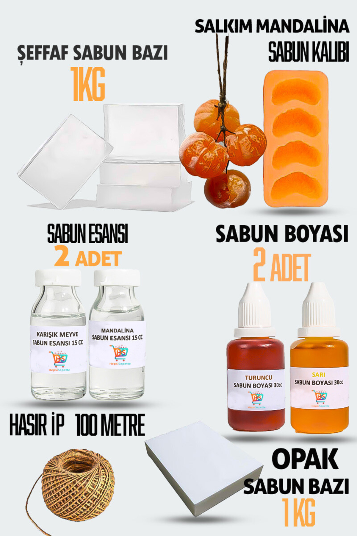 HepsiSepette Salkım Mandalina Sabun Yapım Seti Dekoratif Mandalina ...