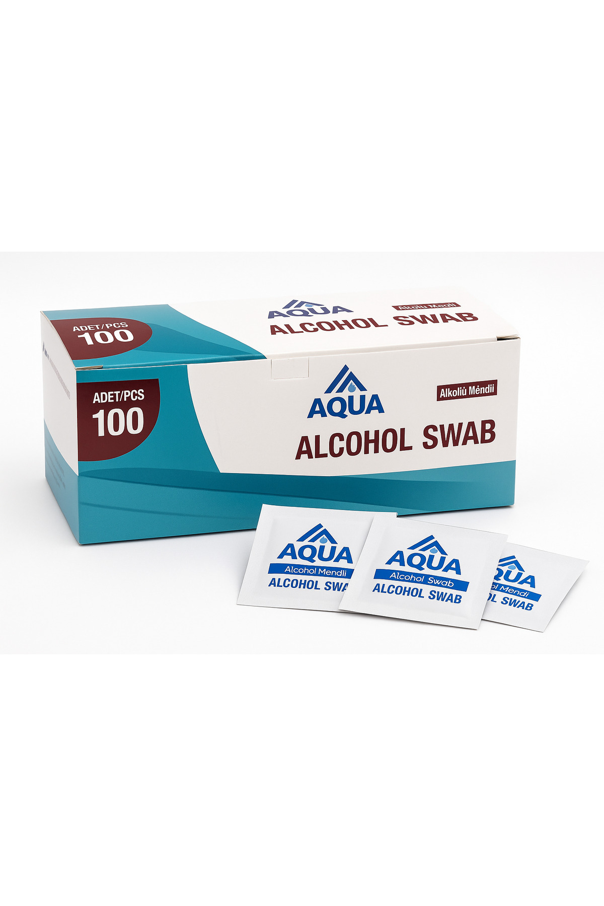 Aqua Alkollü Swab Mendil Alcohol Swab %70 Ethyl Alkol İçerikli Steril ...