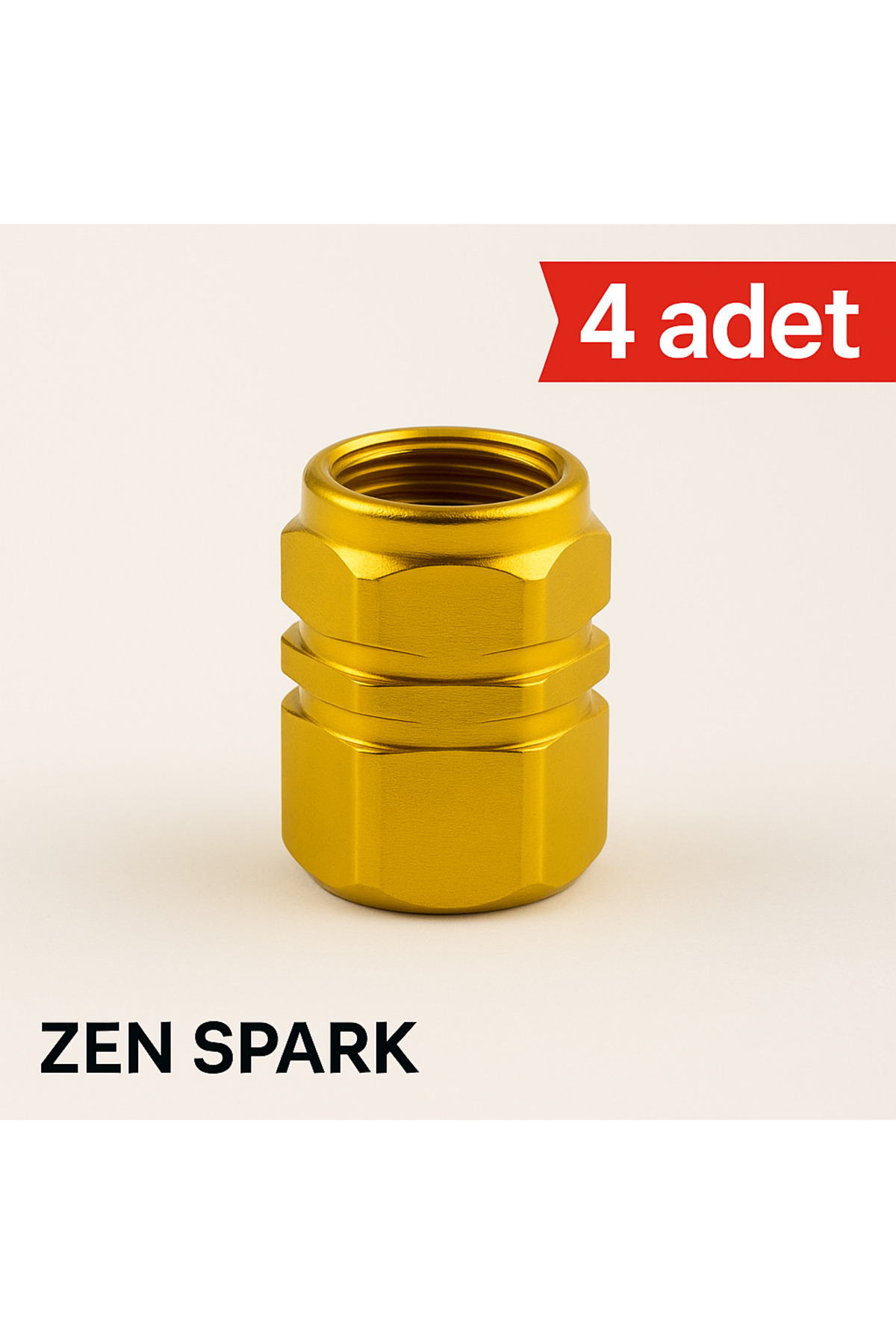 ZEN SPARK Sarı Alüminyum Altıgen Sibop Kapağı 4'lü Kırmızı Sibob Kapağı ...