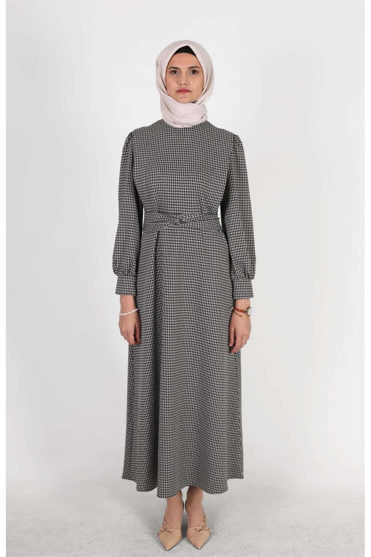 Mersha Collection Mersha Gri Ahu Emzirme Detaylı Elbise Lohusa Anneler ...