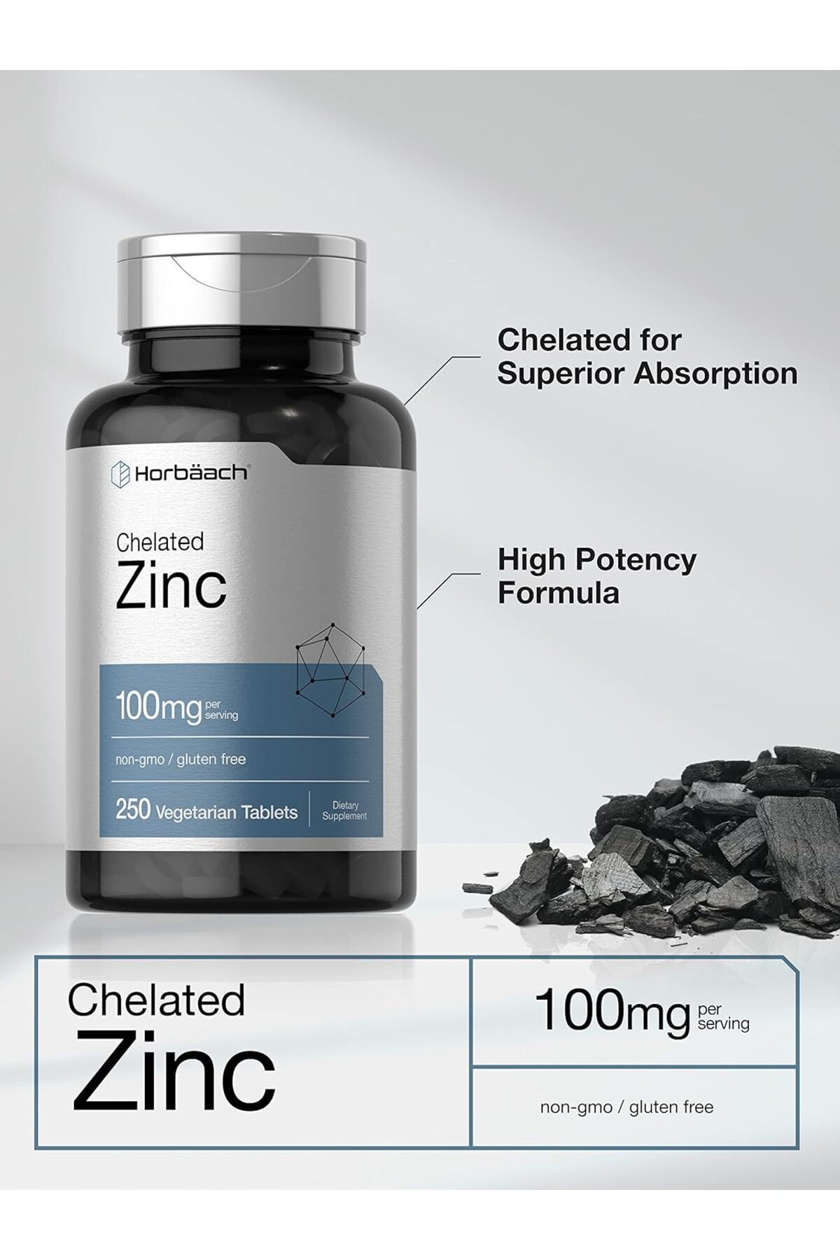 Horbaach Horbäach Chelated Zinc Çinko 100mg 250 Tablet - Fiyatı, Yorumları