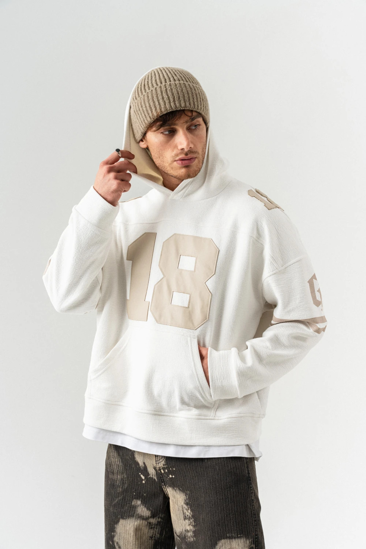 go gang own Guard 18 Patch Nakışlı Kapüşonlu Sweatshirt - Fiyatı, Yorumları