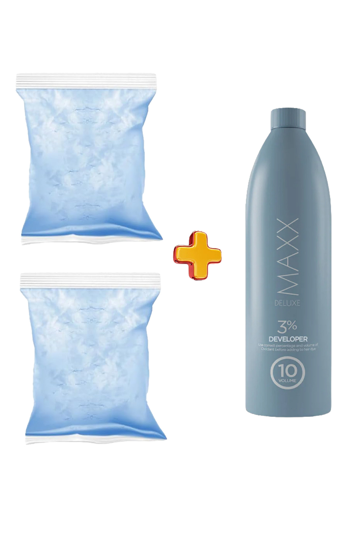 MAXX DELUXE 3'lü Paket Set MAVİ Oryal 2x500 gr + 1000 ml Oksidan 10 ...