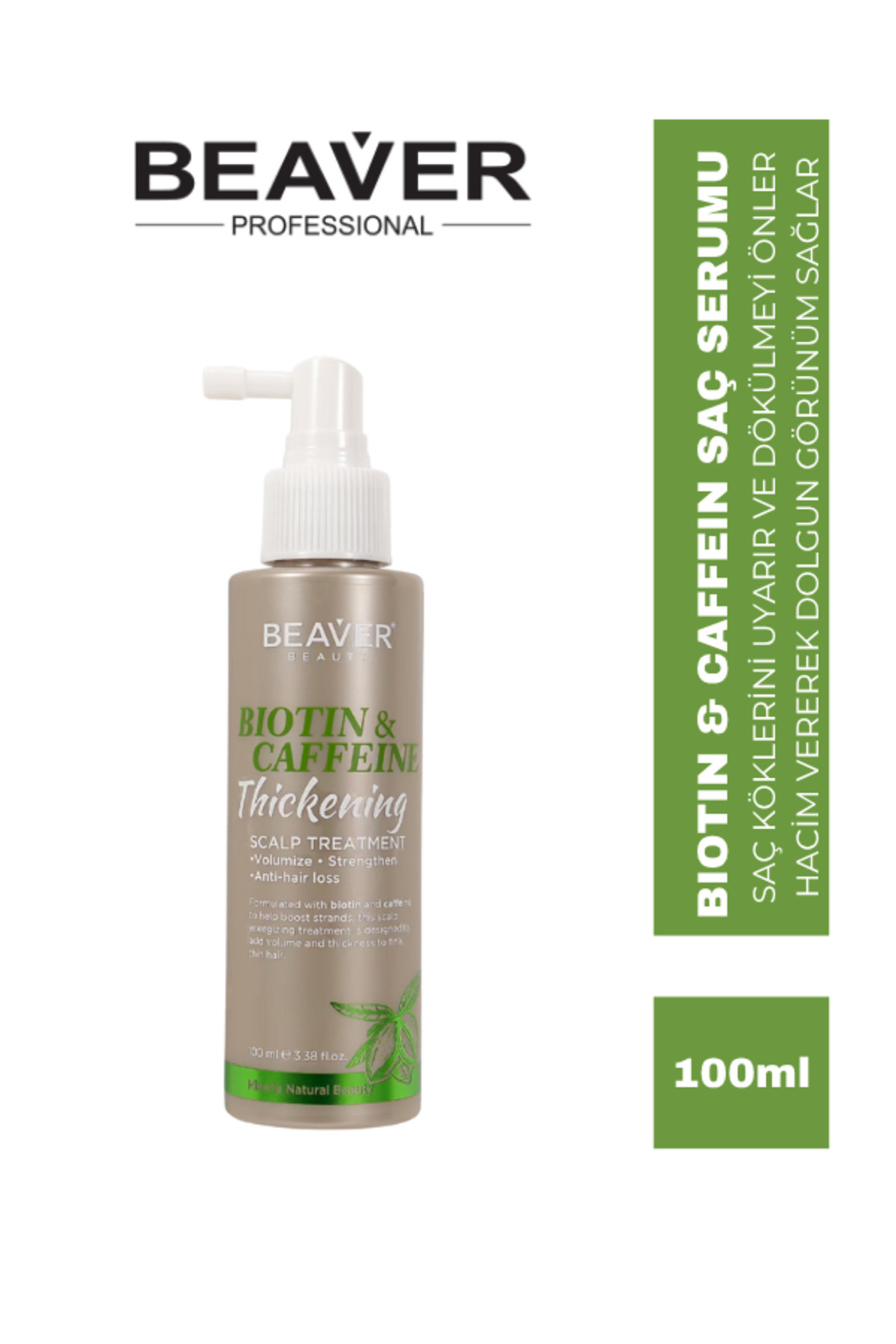 Beaver Biotin & Caffeine Thickening Saç Derisi Serumu 100 ml ...