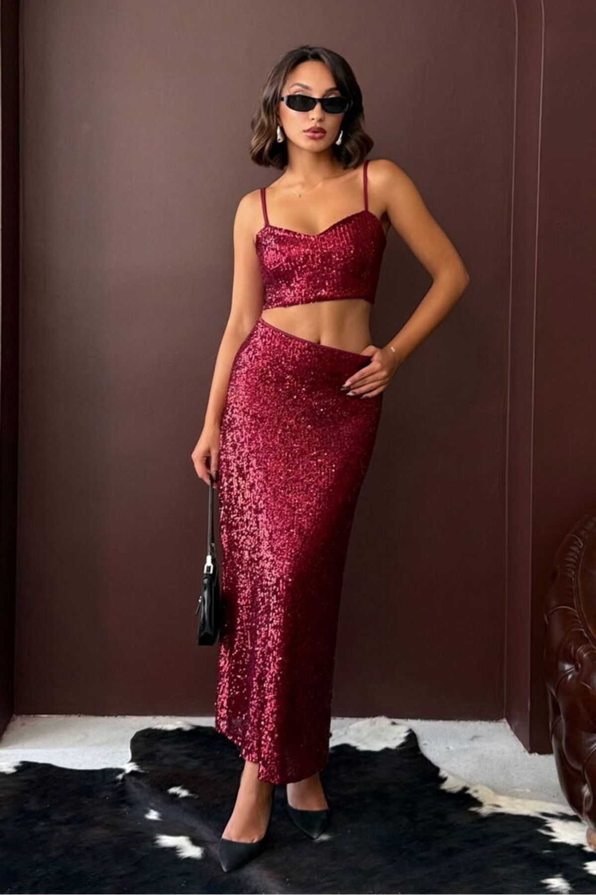 Lady Pixie Yüksek Bel Payetli Uzun Etek - Fiyatı, Yorumları