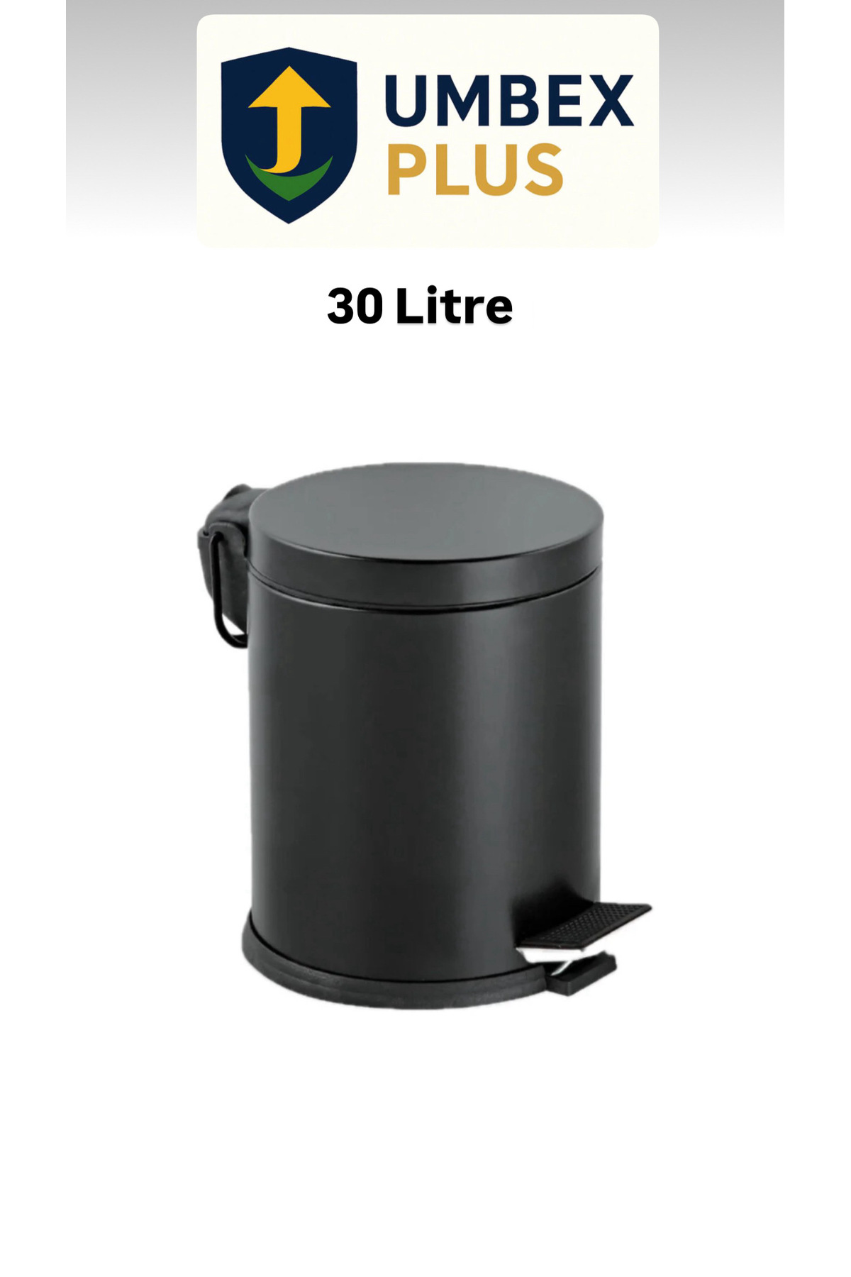 MCK Plus 30 Litre Siyah Krom,Metal Paslanmaz Çöp Kovası Çöp Kutusu ...
