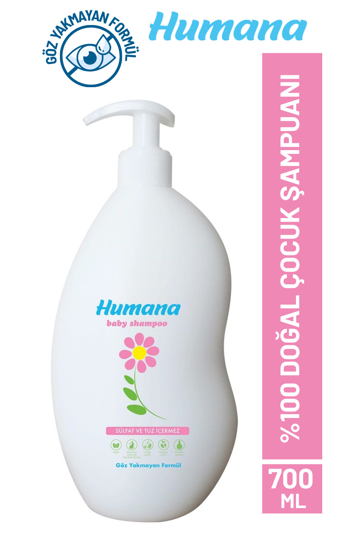 Humana Baby Göz Yakmayan Formül Nemlendirici Etkili Bebek Şampuanı ...