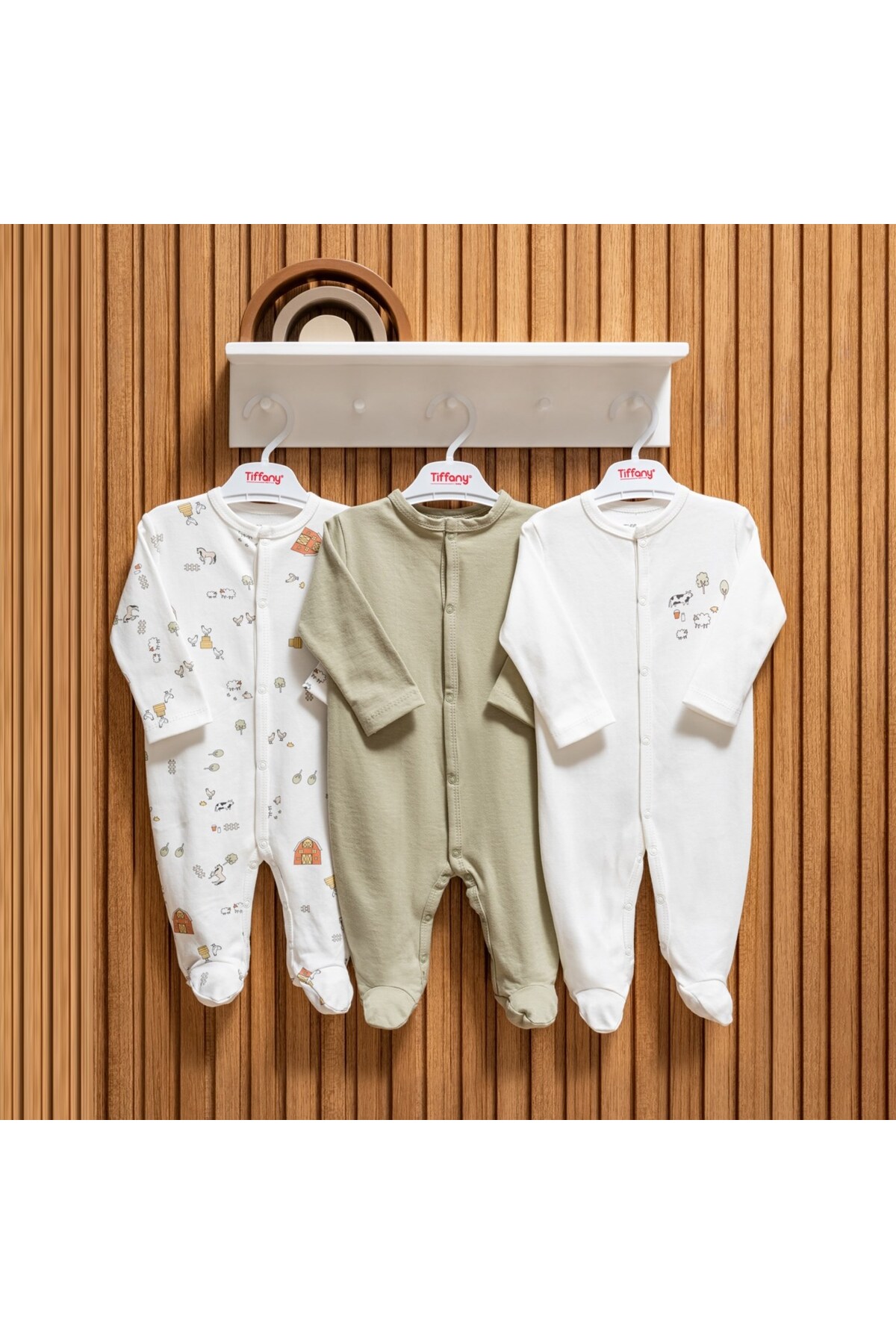 Tiffany Baby Kıds Tiffany Baby Farm Village Theme 3'lü Patikli Tulum ...