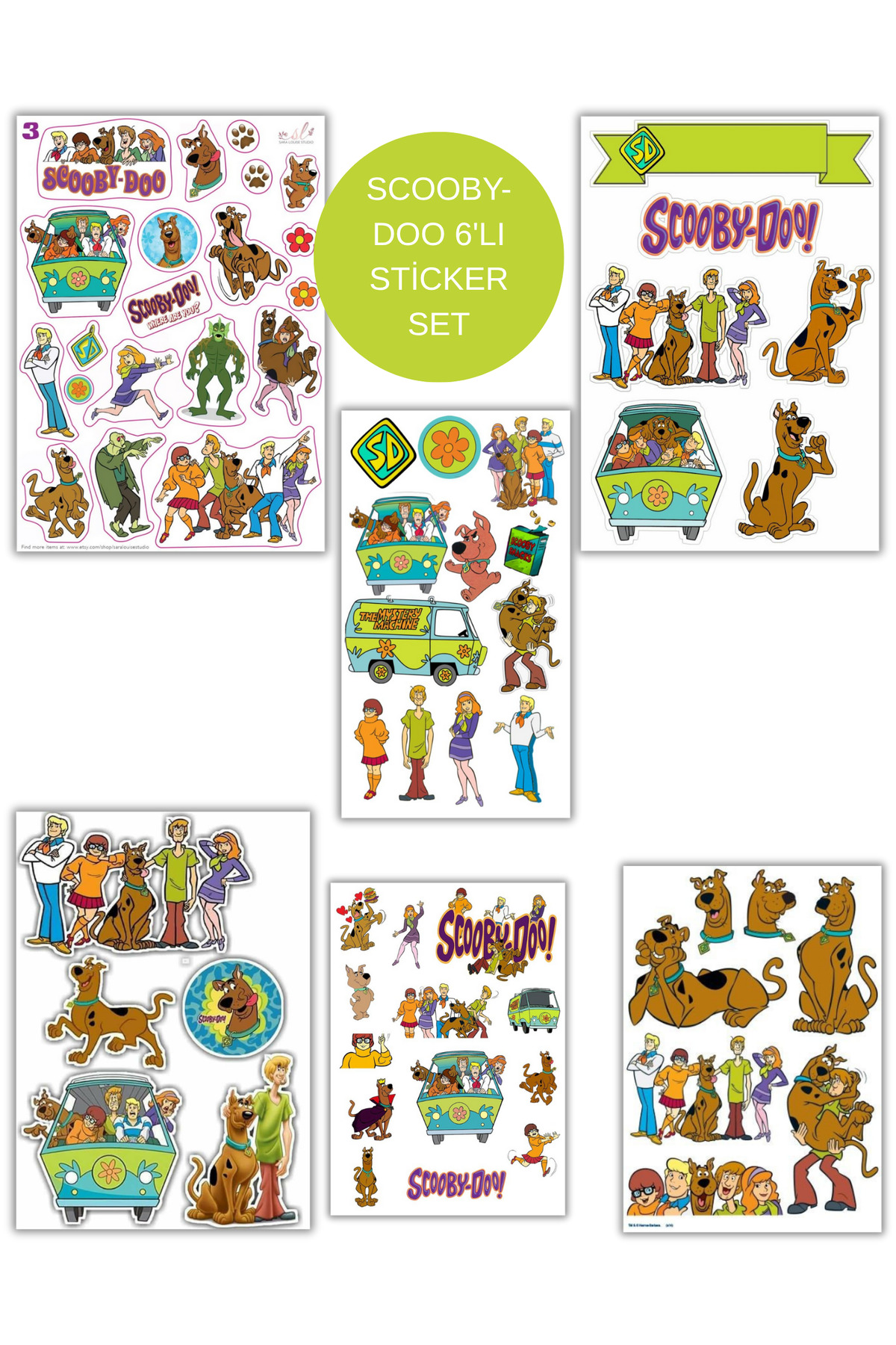 elviano 6'LI SCOOBY DOO STİCKER SET AJANDAYA UYGUN - Fiyatı, Yorumları