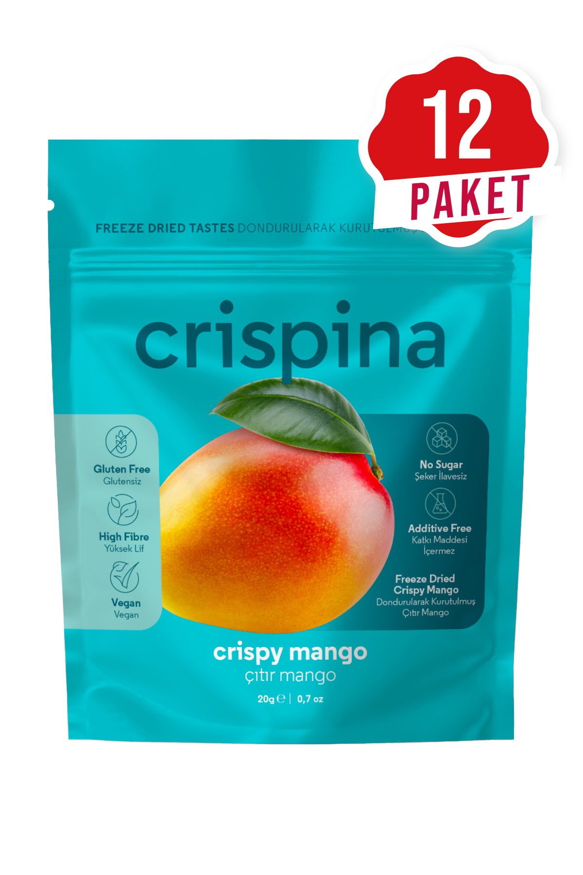 Crispina Daily Dondurularak Kurutulmuş Mango Kurusu Freeze Dried Mango ...