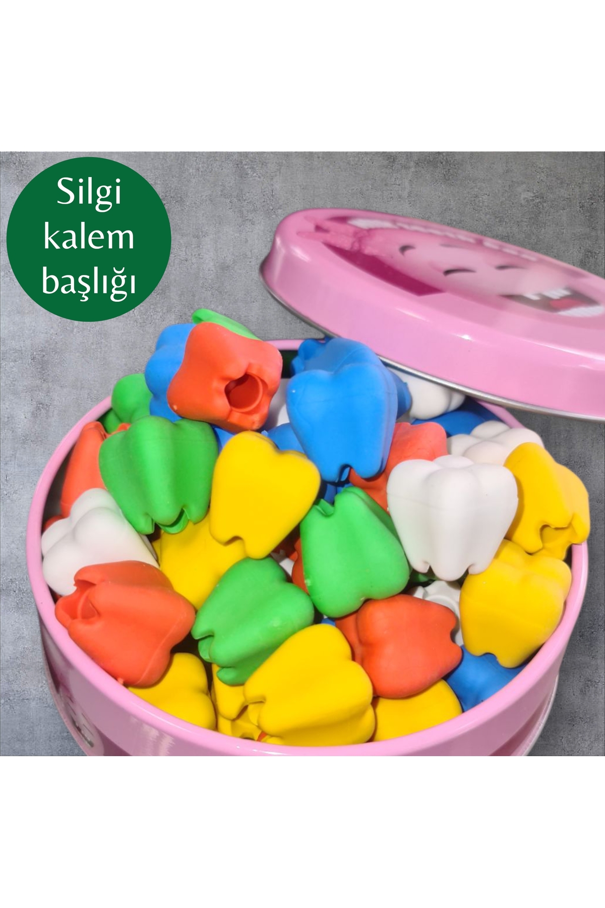 Dentaksesuar DİŞ ŞEKLİNDE SİLGİ KALEM BAŞLIĞI - 50 Lİ - Fiyatı, Yorumları
