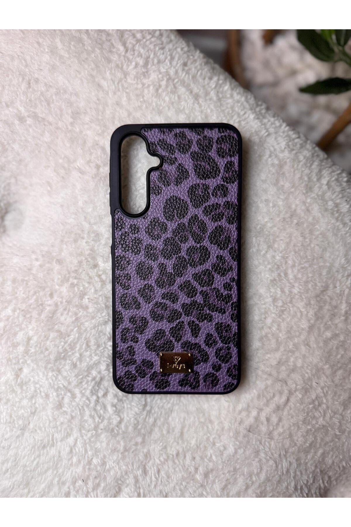 ila bags Galaxy S24 FE Uyumlu Leopar Tasarım Deri Telefon Kılıfı ...