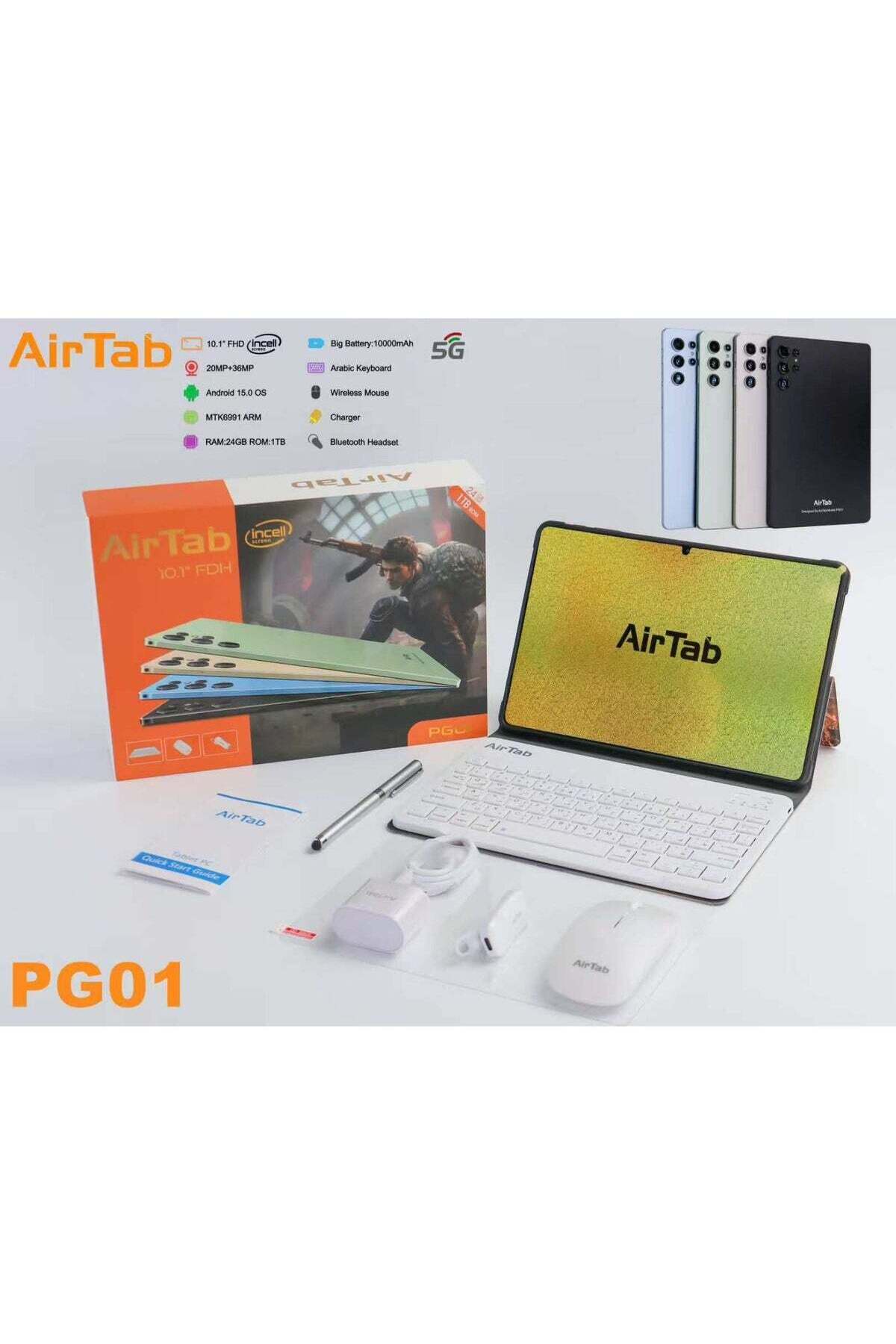 Airtab Pg01 10 5g Android 15 Tablet 24gb Ram 1tb Storage Octa Core 36mp ...