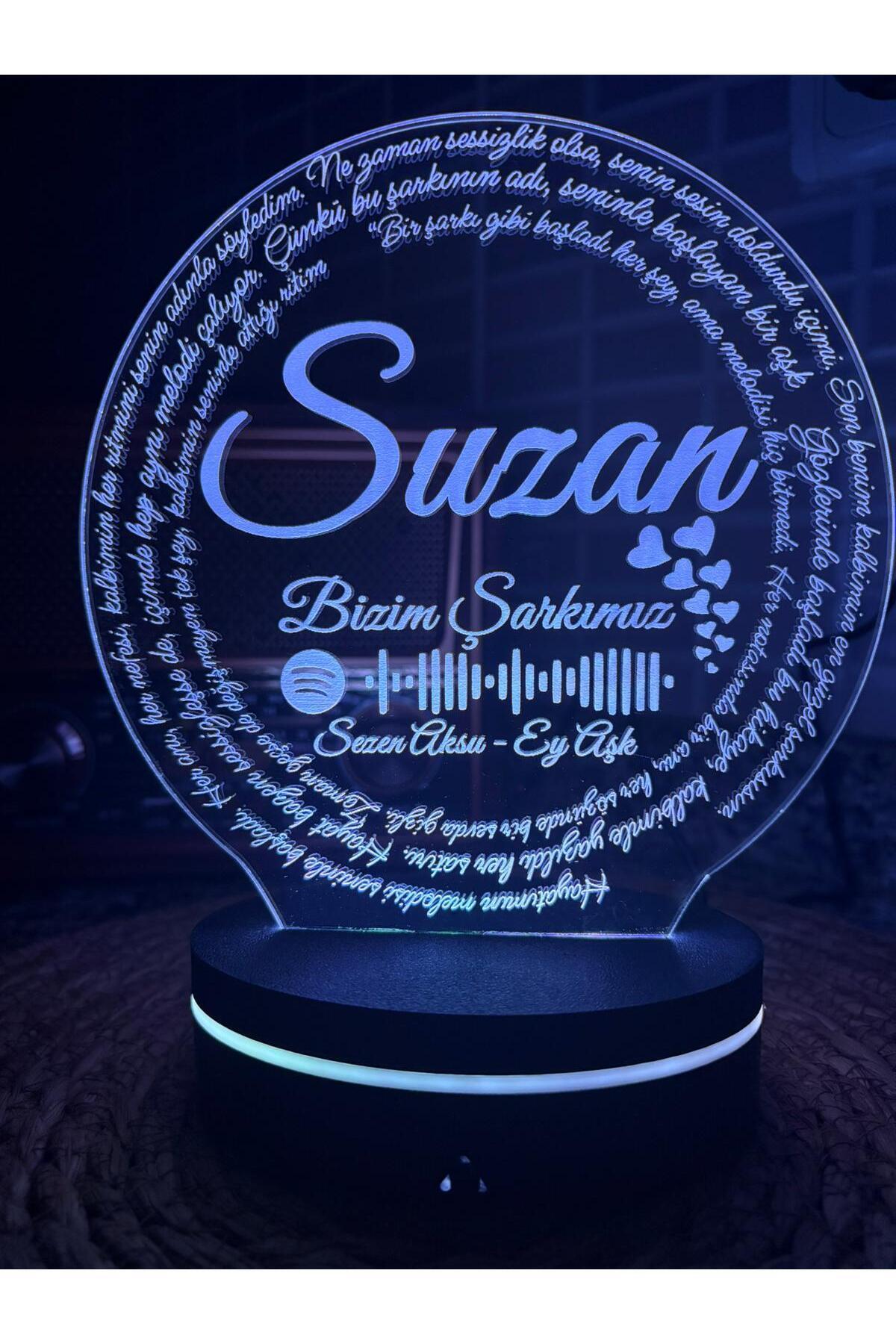 Eymi Design Sevgiliye Özel Şarkılı LED Lamba – Spotify Kodlu, İsimli ve ...