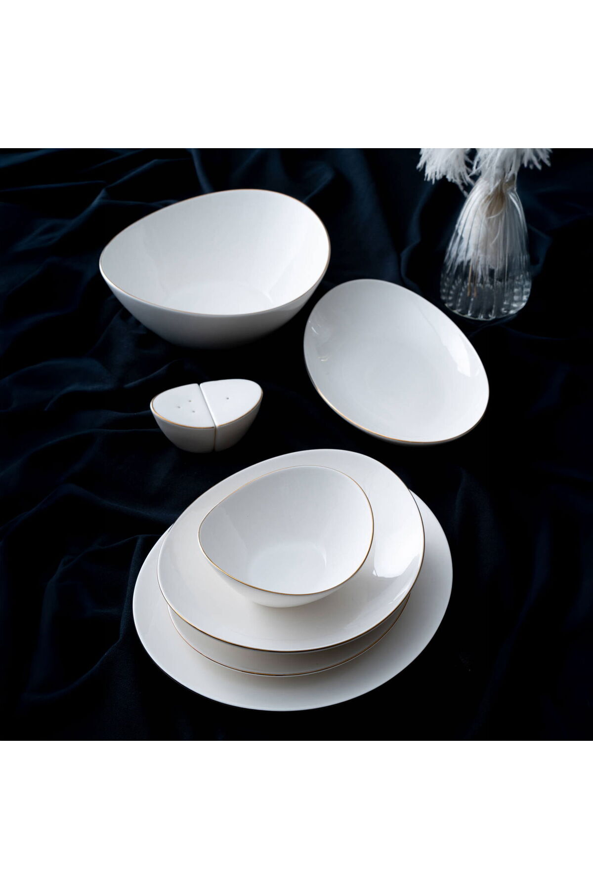 MATMEL Brinia Gold Rimli 29 Parça Yemek Takımı - Beyaz - Fiyatı, Yorumları