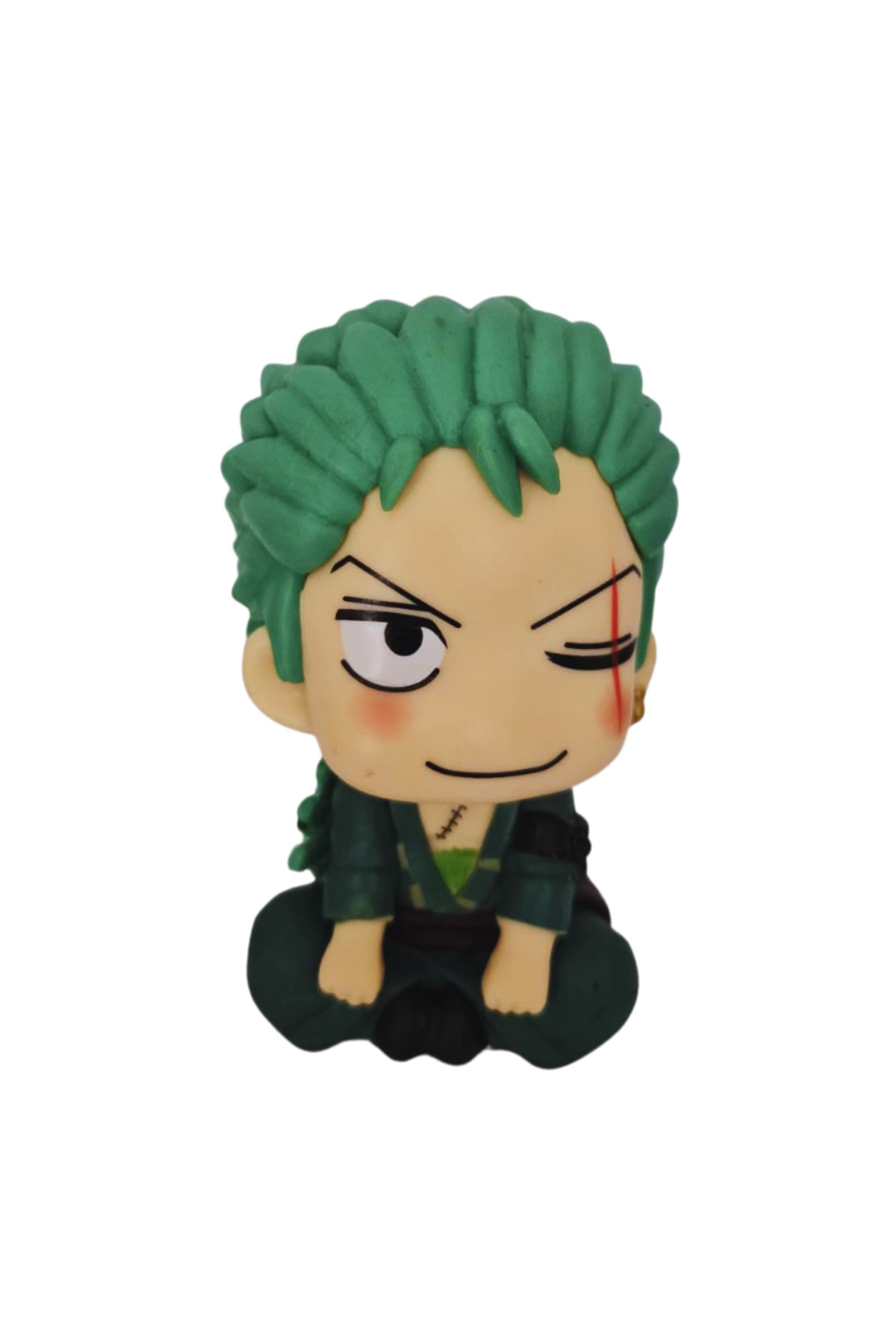 Intrio One Piece Roronoa Zoro Chibi Mini Figür – Oturan Model, Straw ...