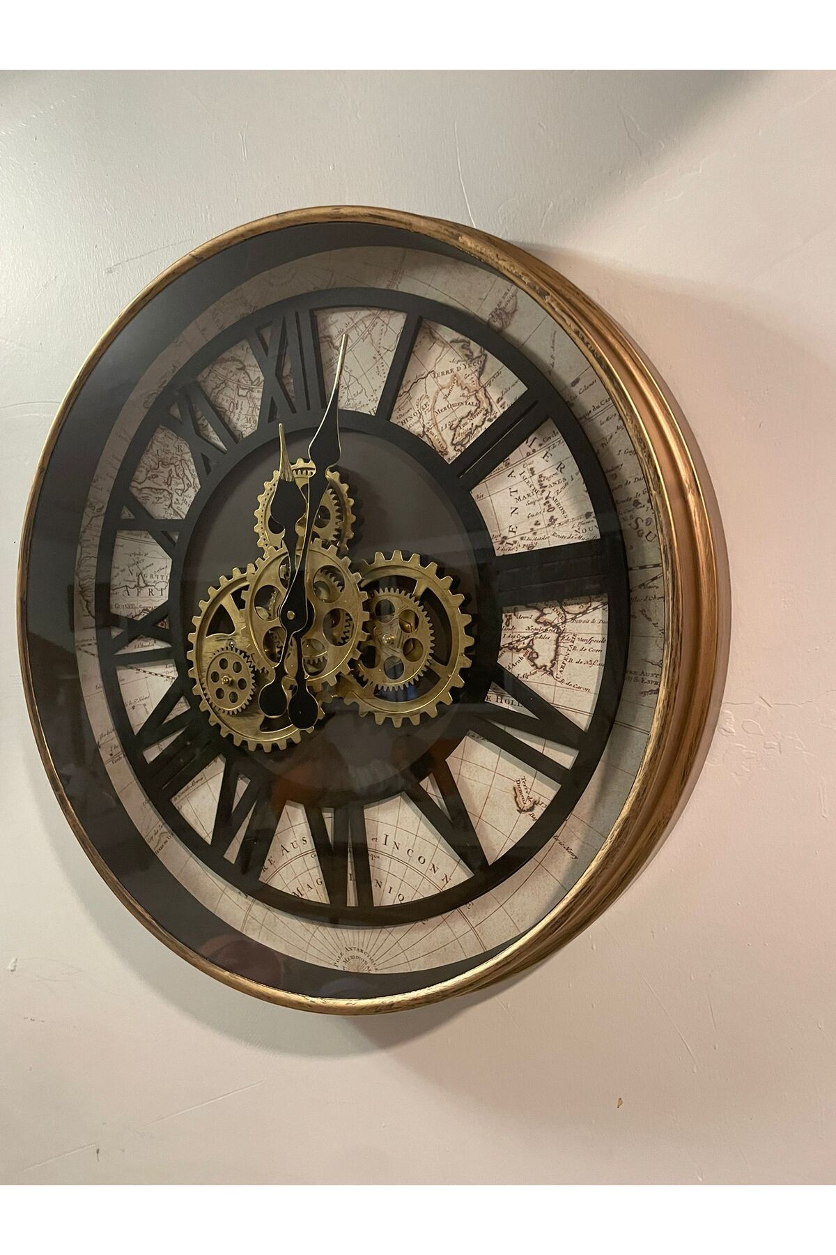 Zenba Design Harita Desen Metal Duvar Saati - Fiyatı, Yorumları