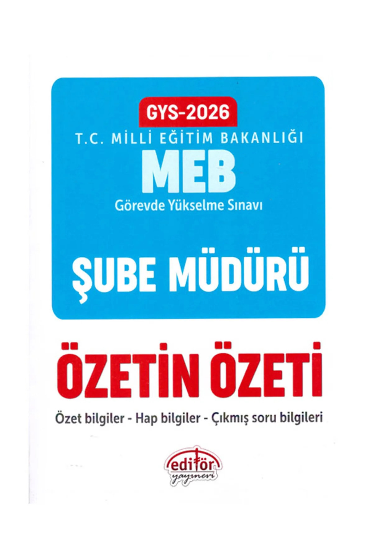 Data Yayınları 2026-27 MEB GYS Şube Müdürü Özetin Özeti Özet Bilgiler ...