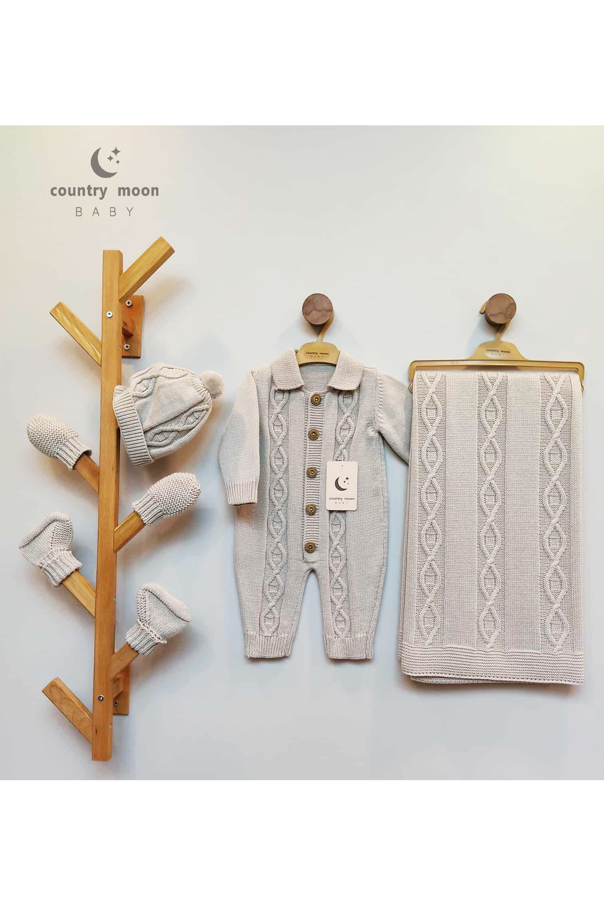 countrymoon.baby Bebek 5 Li Hastane Çıkışı Seti, Triko 5 li (Bebek ...