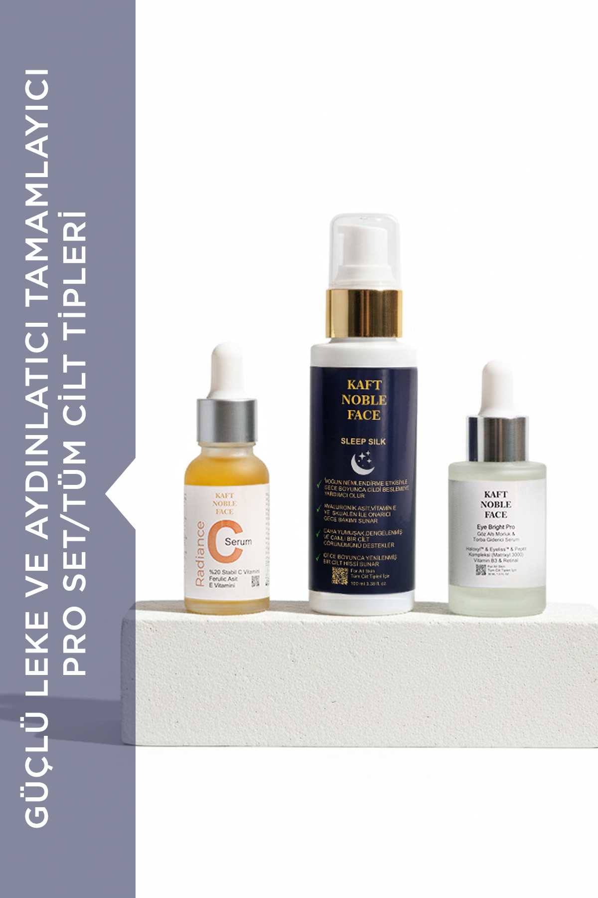 KAFT NOBLE FACE Soft Radiance Trio -Leke + Aydınlatma + Morluk + Halka ...