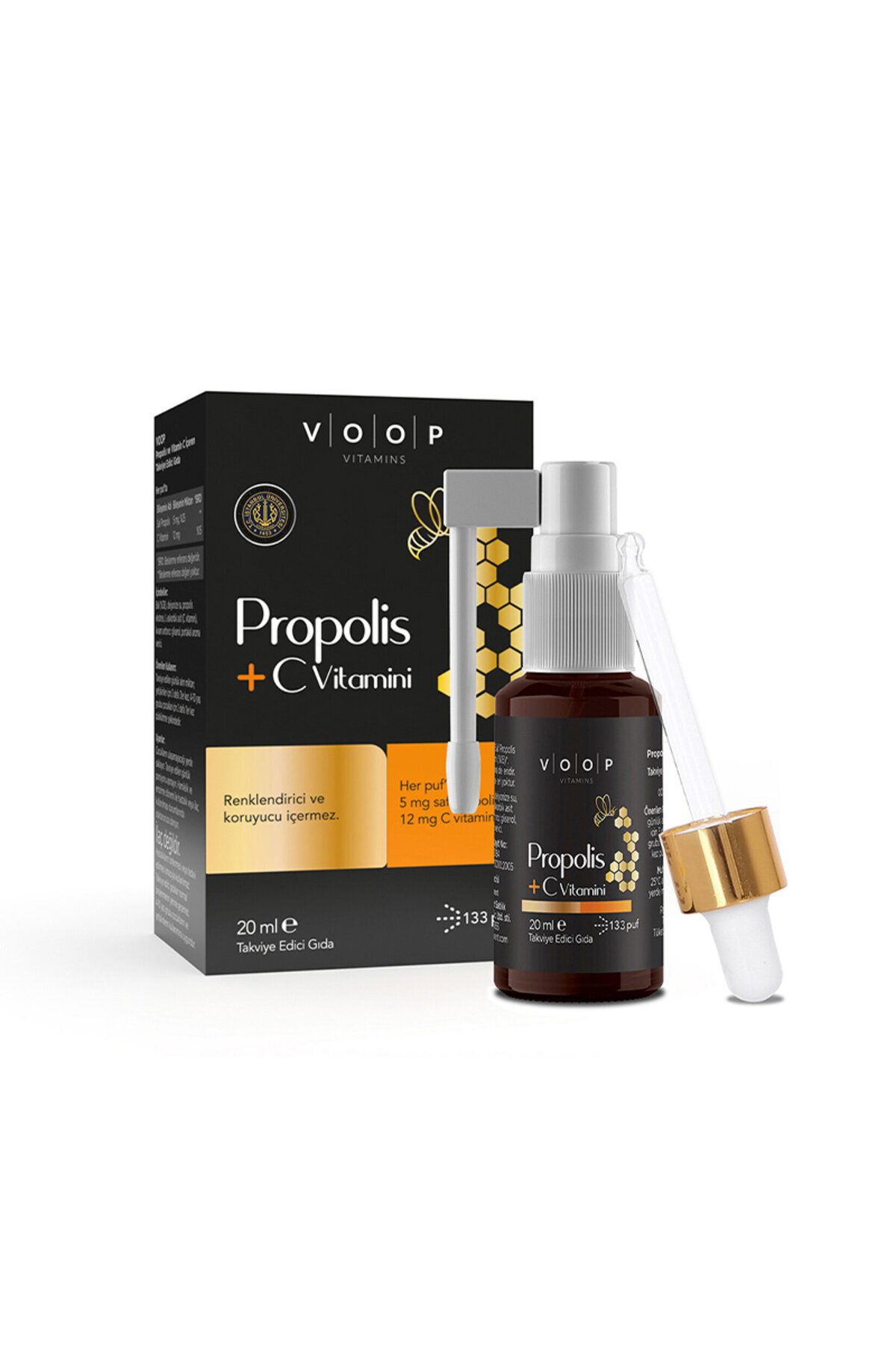 VOOP Propolis + C Vitamini Sprey - Damla 20 Ml 2 ADET - Fiyatı, Yorumları