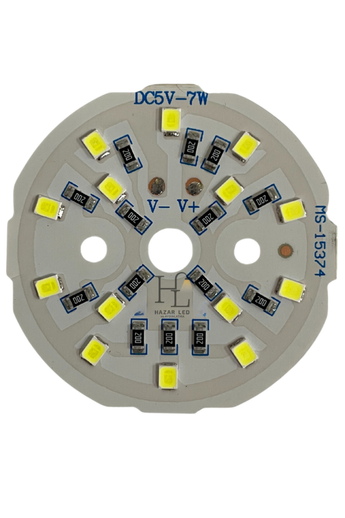 Hazar Led 5 Volt 7 Watt SMD 2835 Ledli Hazır Projektör Ledi Beyaz ...