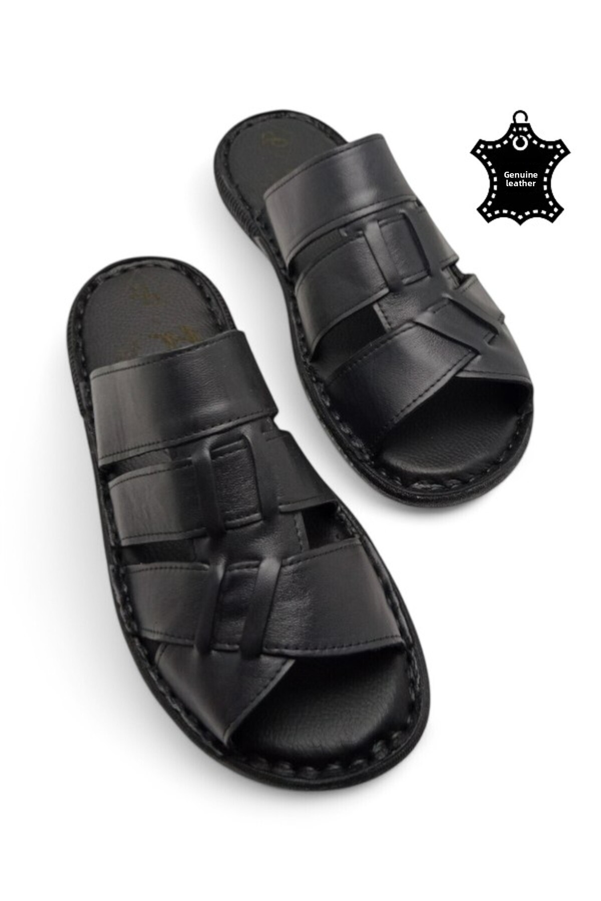 MAGIC SHOES Orthopedic Men's Slippers with Completely Genuine Leather ...