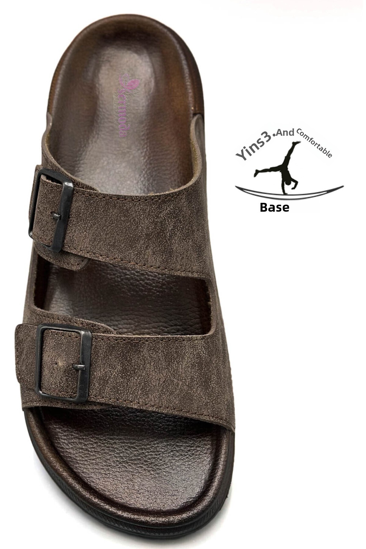 Moda Anna Double Buckle Adjustable Width Flexible Comfortable Leather ...