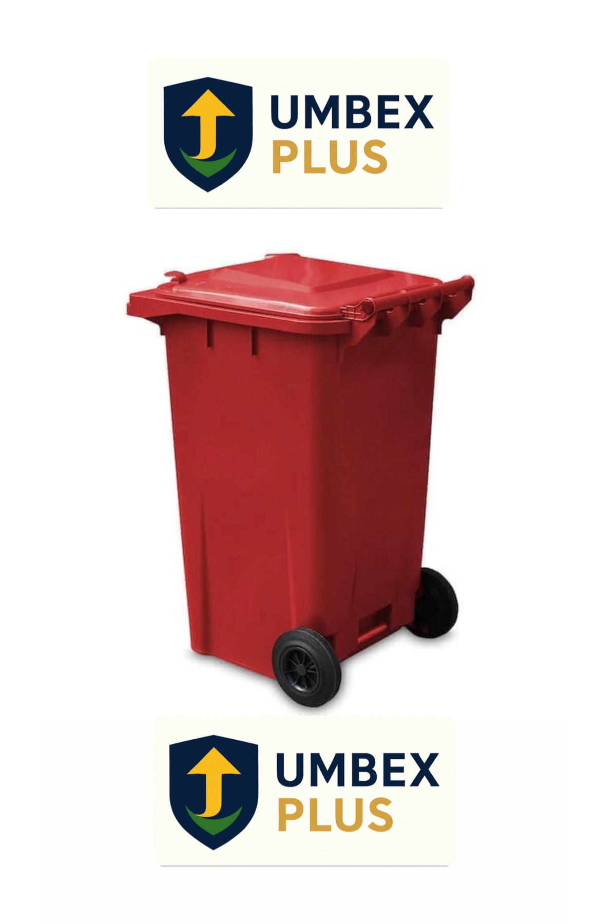 Genel Markalar UMBEX Kırmızı Plastik Çöp Konteyneri 240 Litre Konteyner ...