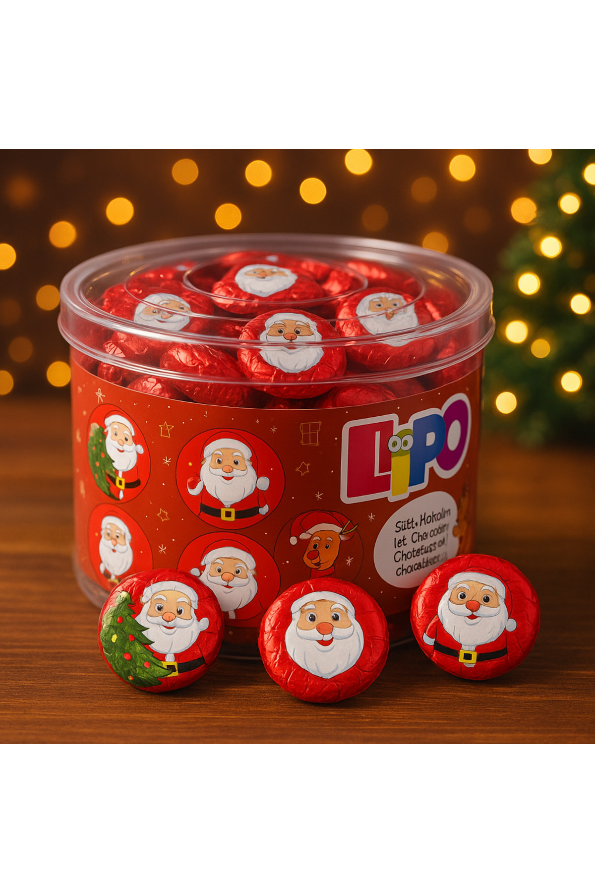 taso8090 (100 ADET) Yılbaşı Noel Baba Kokolin Çikolata Nostaljik ...