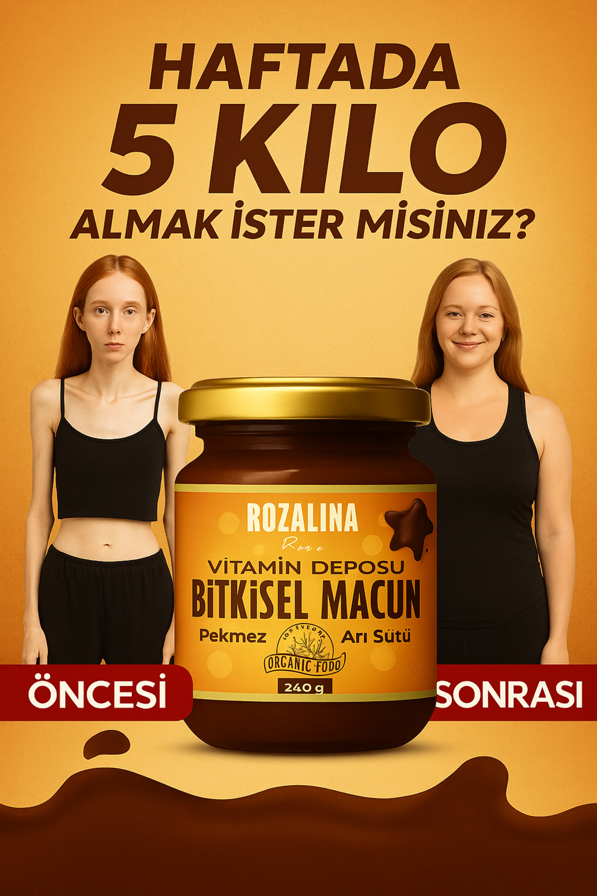 Rozalina Rise Kilo almaya yardımcı iştah açıcı Kakaolu Pekmez Vitamin ...