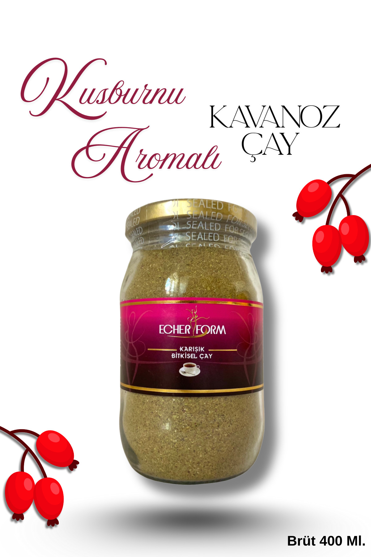 Echer KUŞBURNU AROMALI BİTKİ ÇAY - KAVANOZ ÇAY - Fiyatı, Yorumları