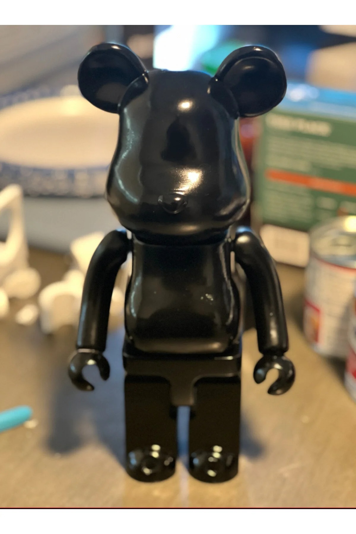 FOLİNZA Siyah Bearbrick Boyalı Figür Bear Brick Figür Büyük Boy 20CM ...