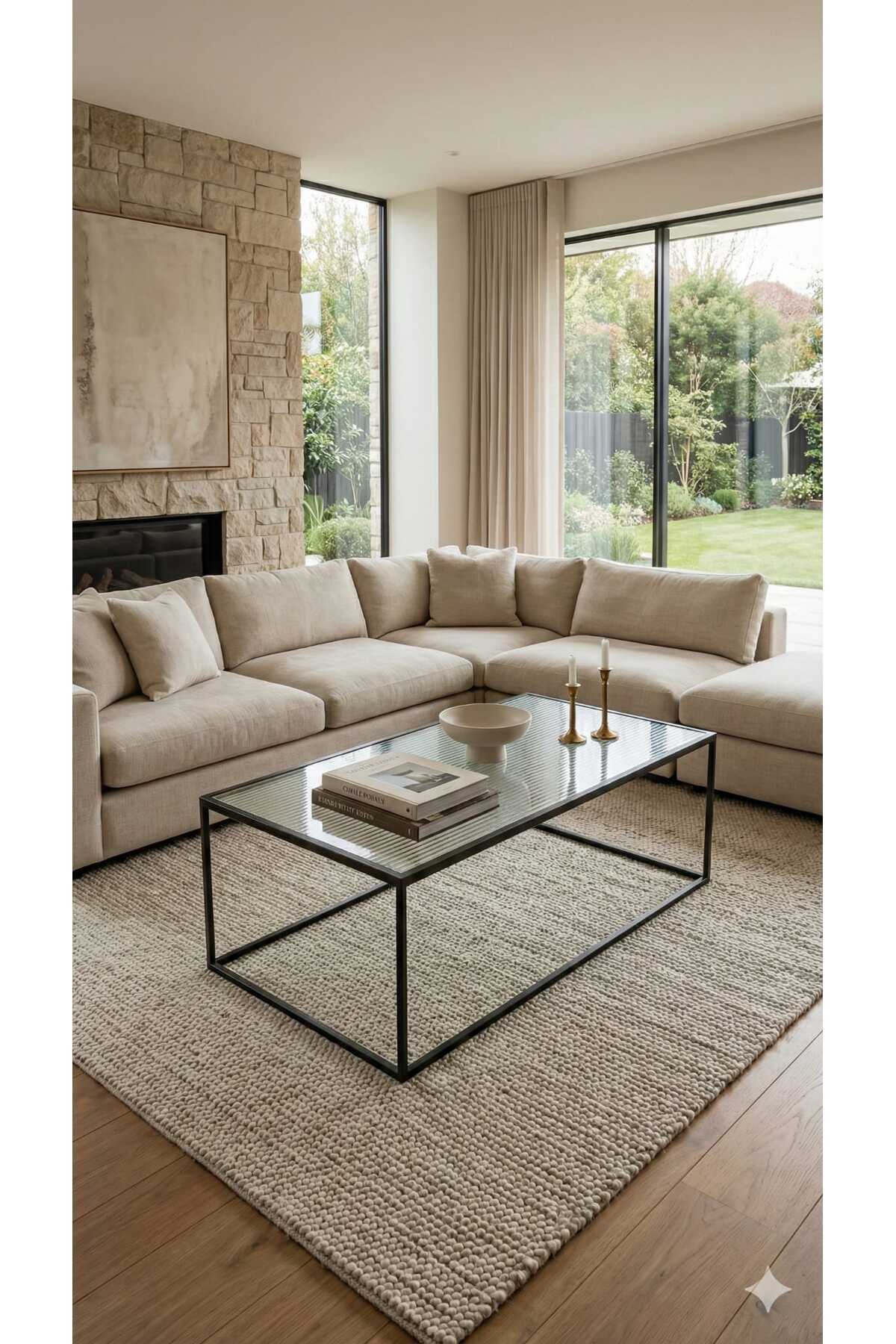 schane home sade şık ve sağlam orta sehpa 53x103 cm şeffaf temperli cam ...