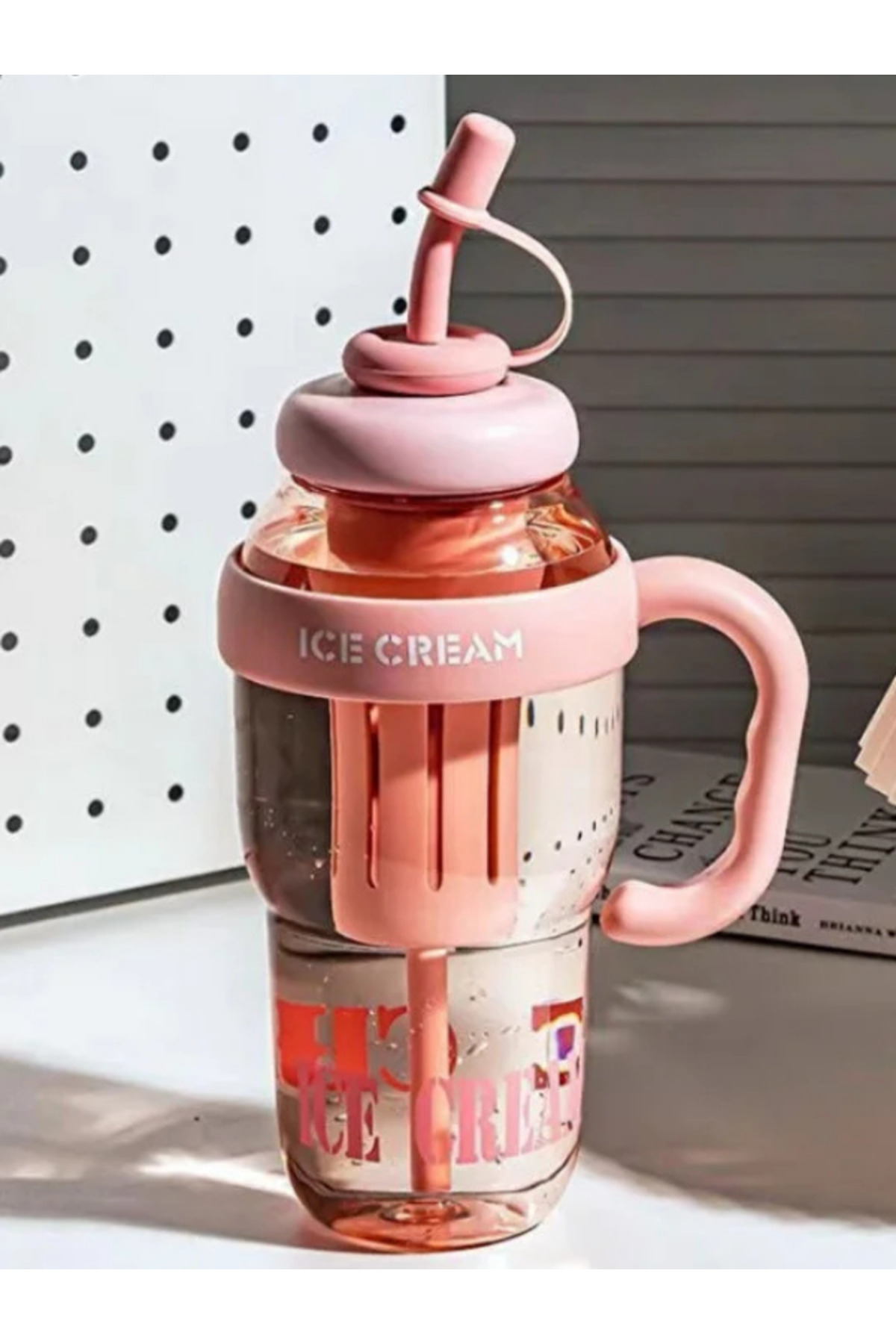 Dörtel Tedarik Bıgmug Ice Cream Tritan Pipetli Suluk Detoks Matara 1300 ...