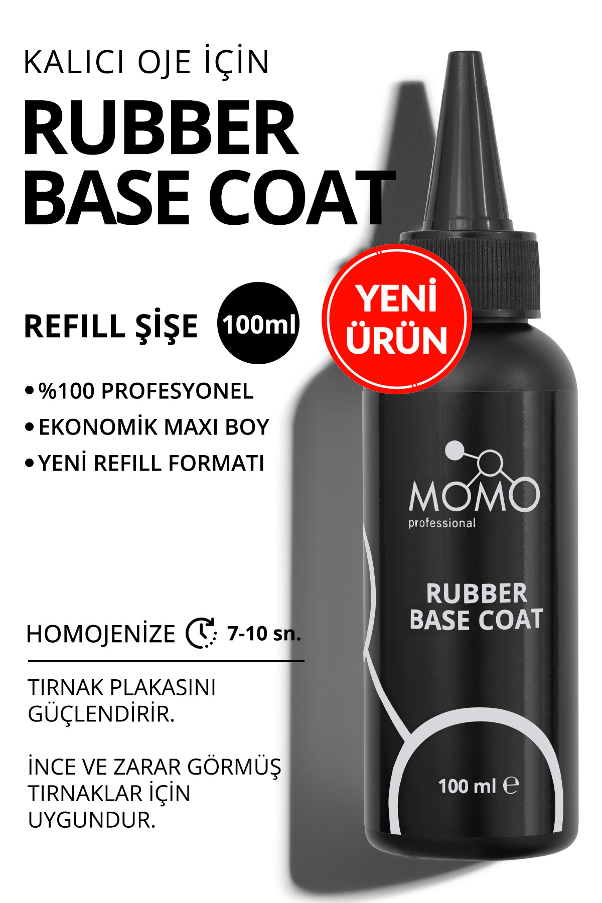MOMO professional Kalıcı Oje İçin Rubber Base Coat 100 ml - Fiyatı ...